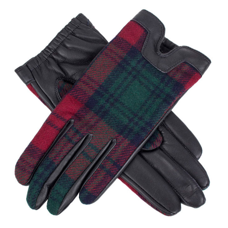 Balmoral | Women's Cashmere Lined Tartan Leather Gloves | Dents